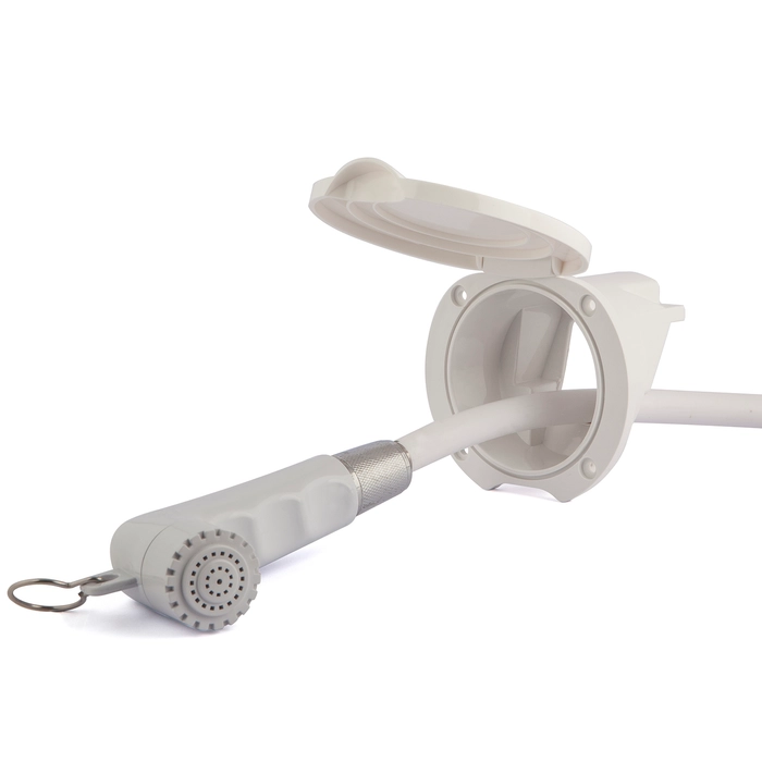Plastimo Deck Shower dusj med slange (hvit) - Seatronic